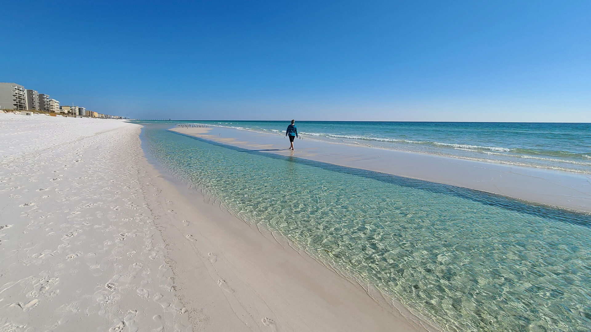Beach Hike: Okaloosa Island Florida - Walk in the Sand